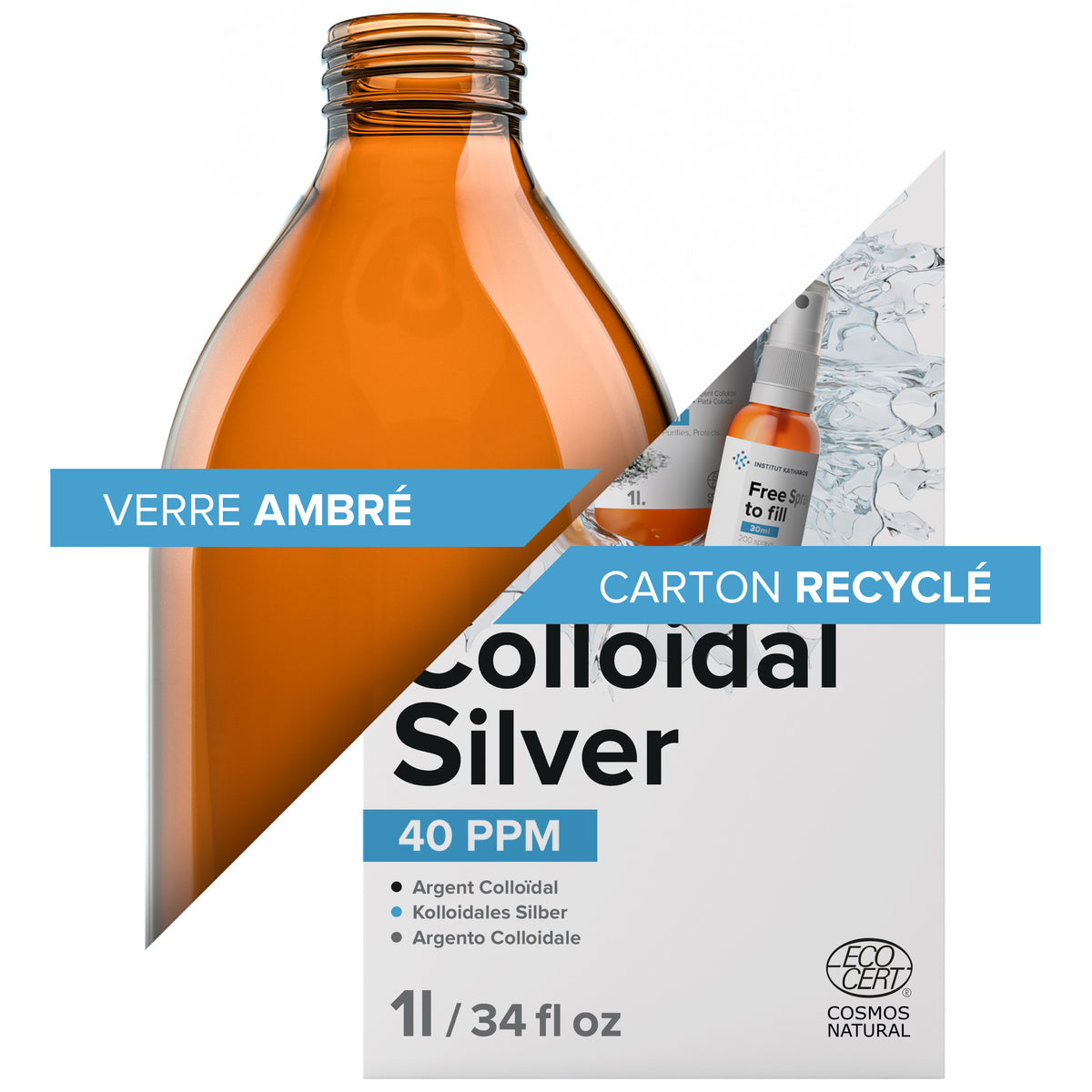 Achetez un argent colloïdal supérieur concentré à 40 PPM